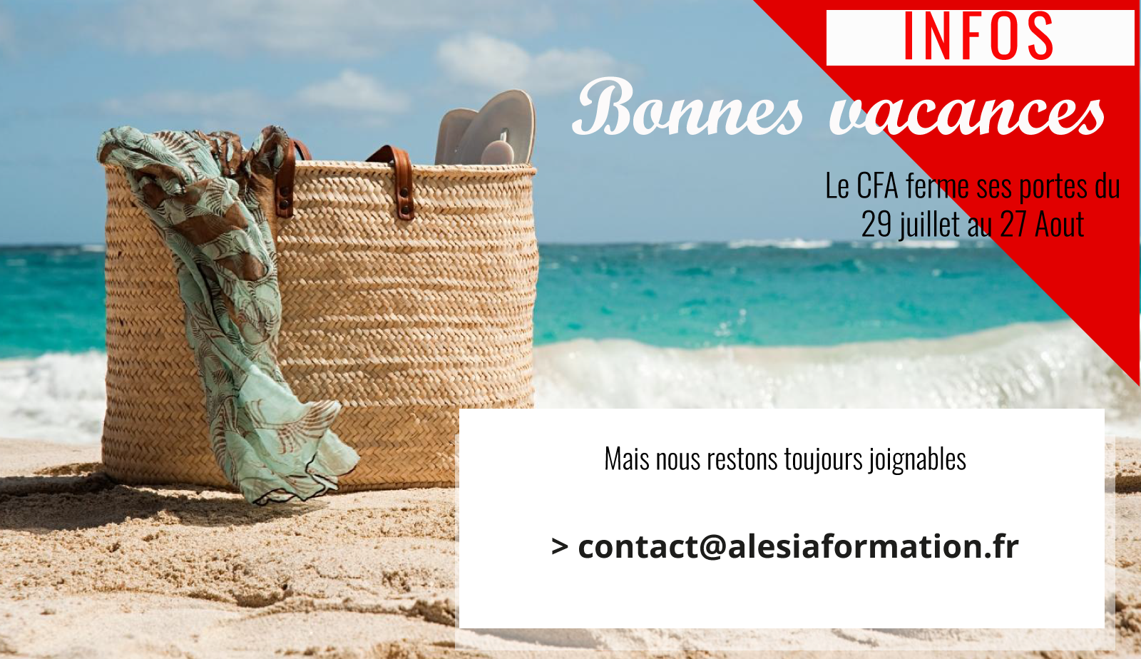 Fermeture estivale : Alesia Formation